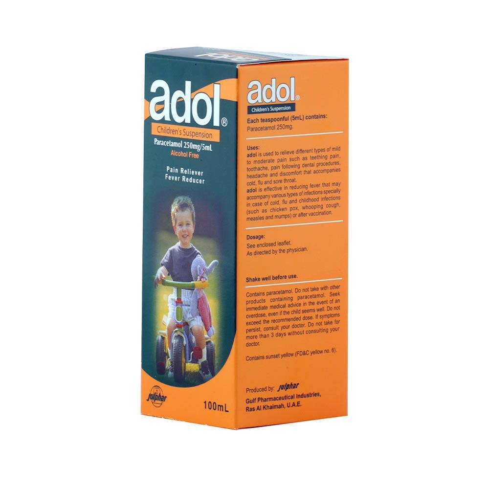 Buy Adol 250 Mg-5ml Children's Suspension, 100ml in Dubai, UAE from ...